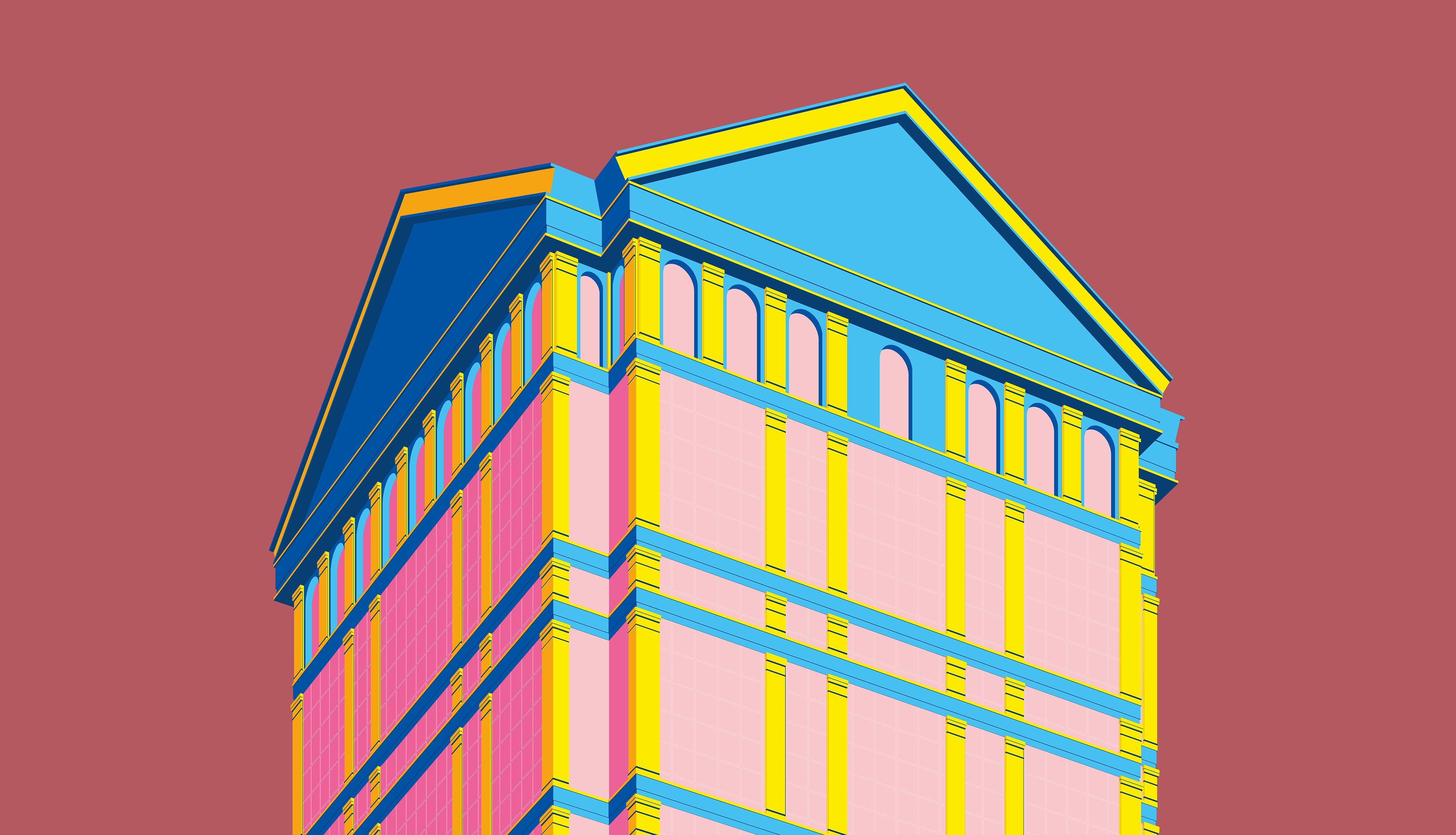 The Postmodern Architecture Collection Landing | Pomo design | 80s 90s ...