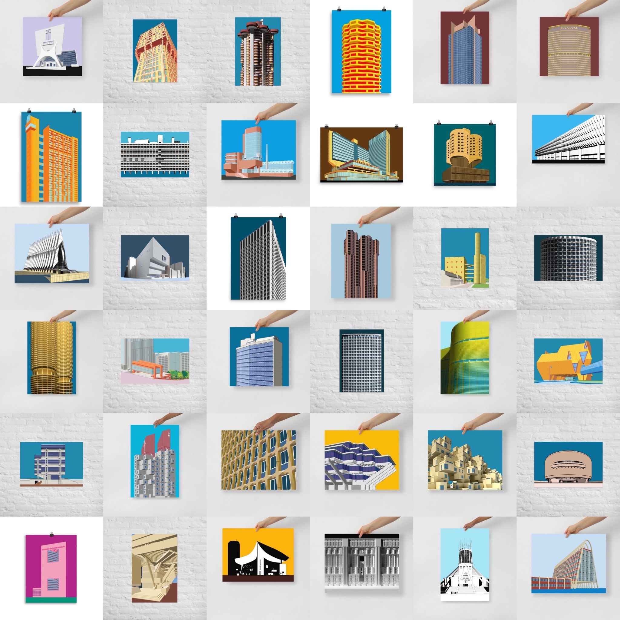 Brutalist Architecture Posters
