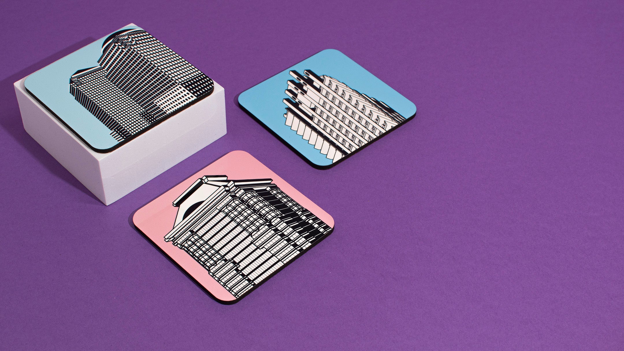 Postmodern Architecture Coasters