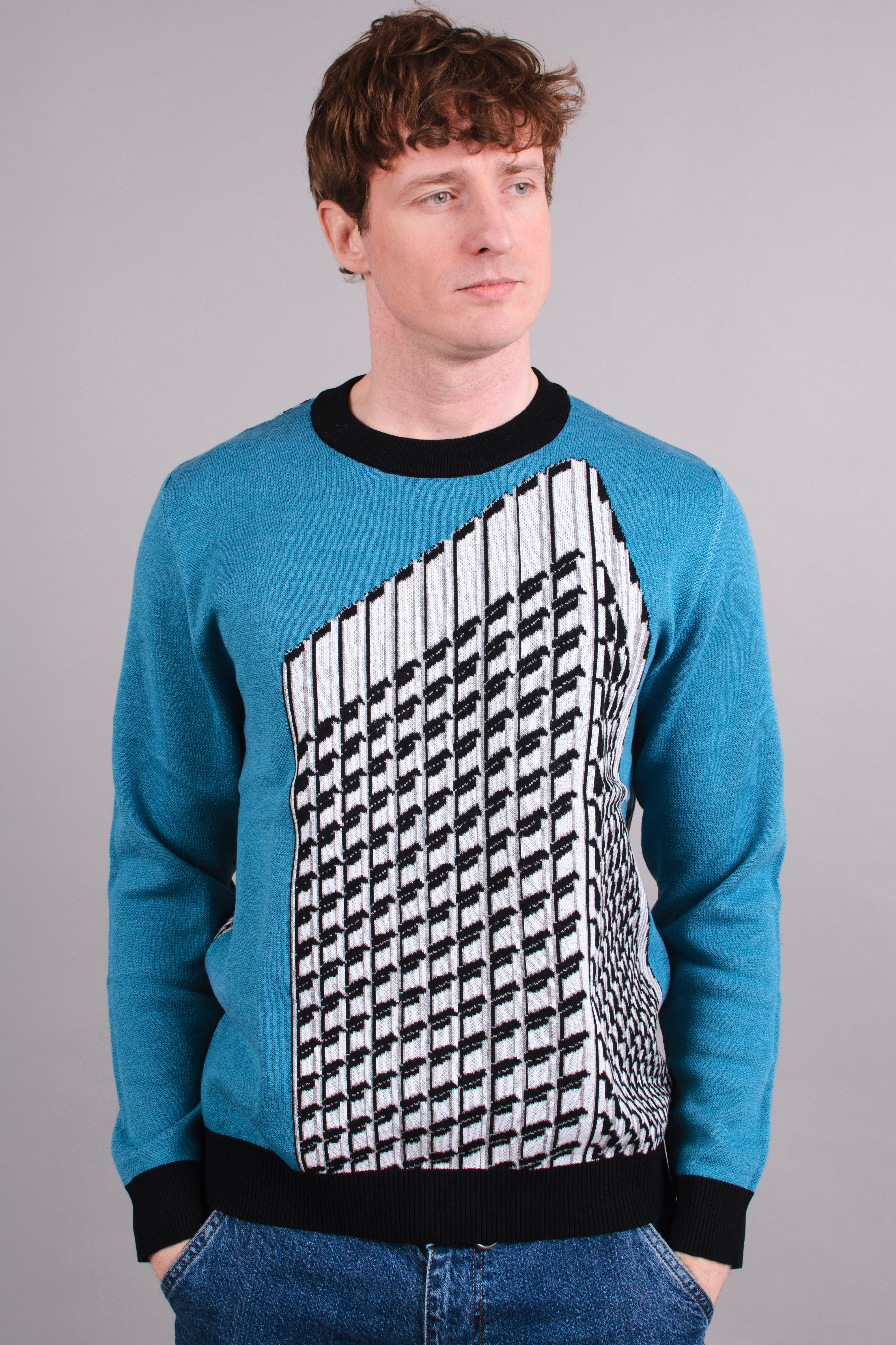 909 Third Avenue Knitted Crew Neck Sweater | Emery Roth Brutalist ...