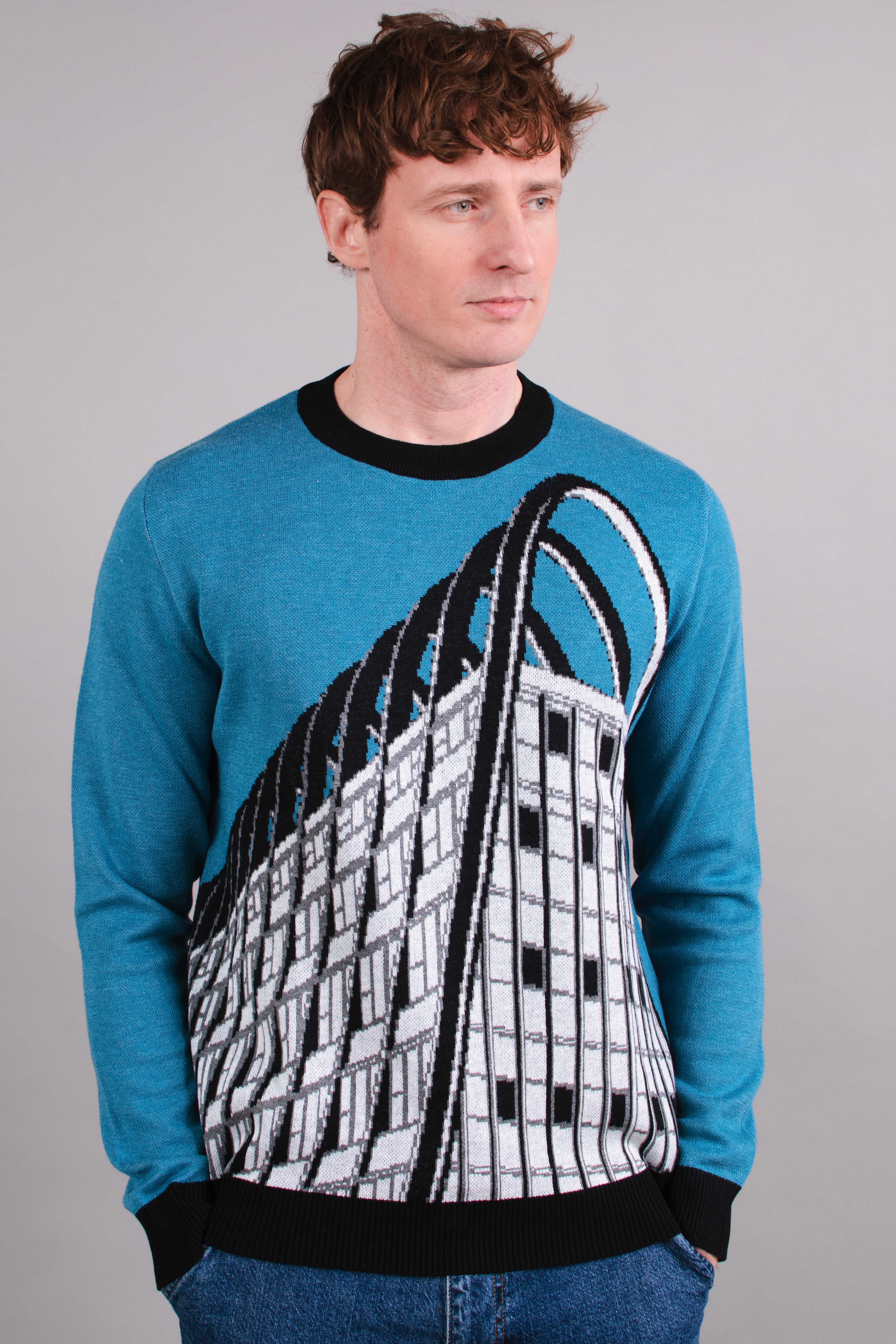 Manchester Toast Rack Knitted Crew Neck Sweater | Manchester Modernist ...