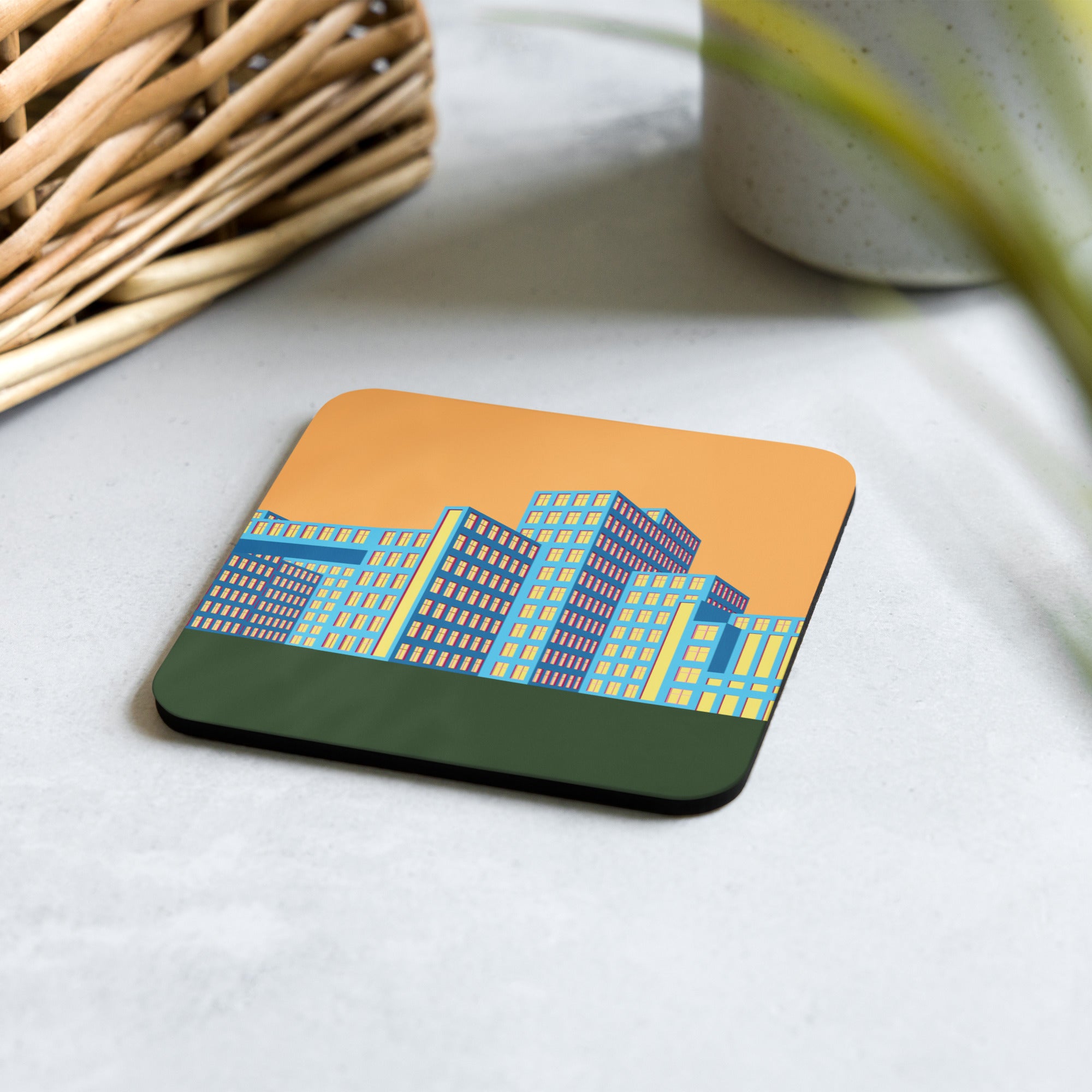 Derzhprom Cork-Back Coaster | Sergei Serafimov | Soviet Constructivism ...