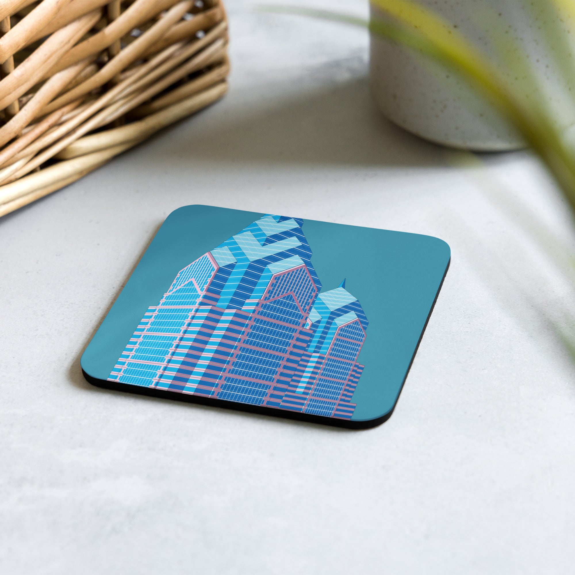 Liberty Place Cork-Back Coasters