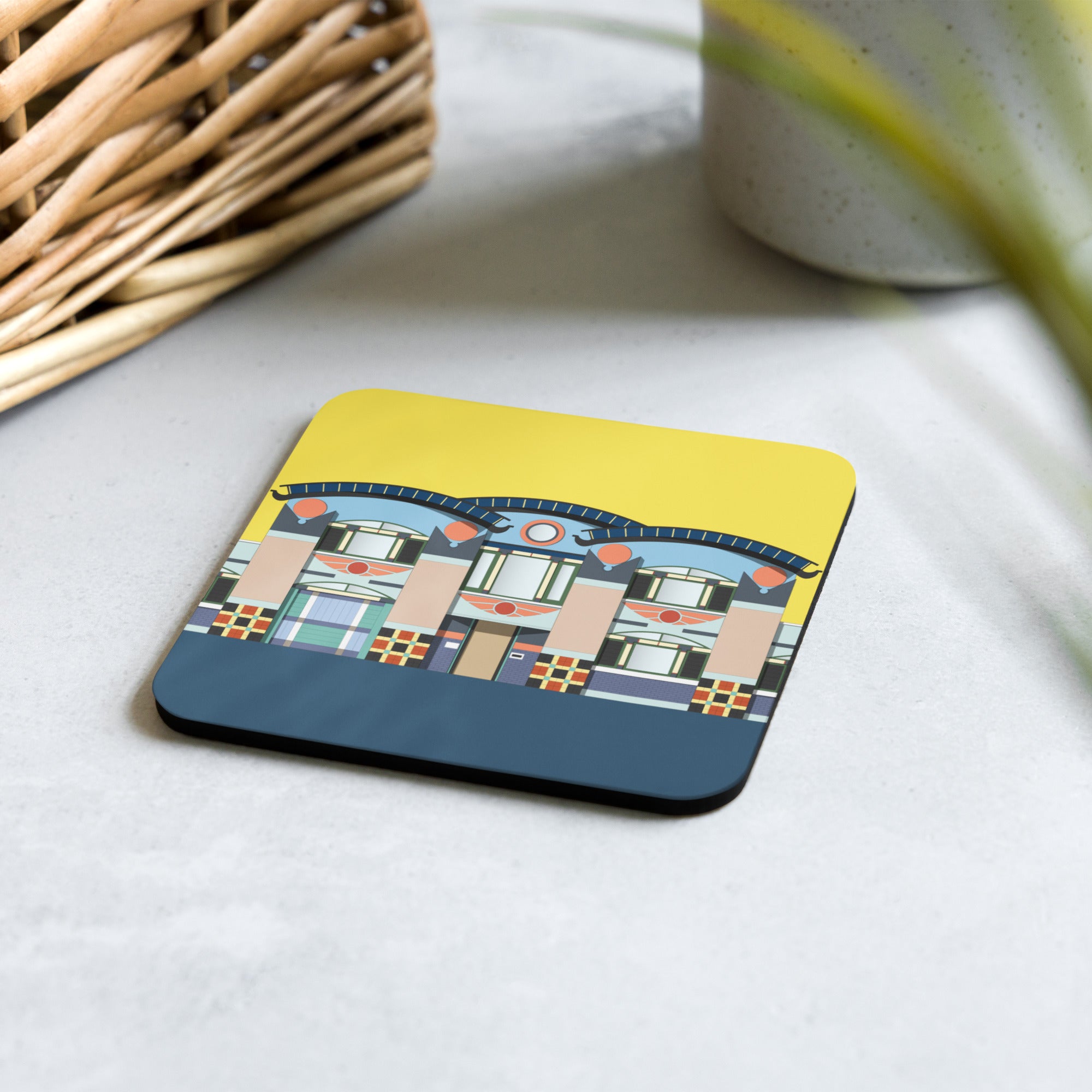 Sphinx Hill (The Egyptian House) Cork-back Coaster | John Outram ...