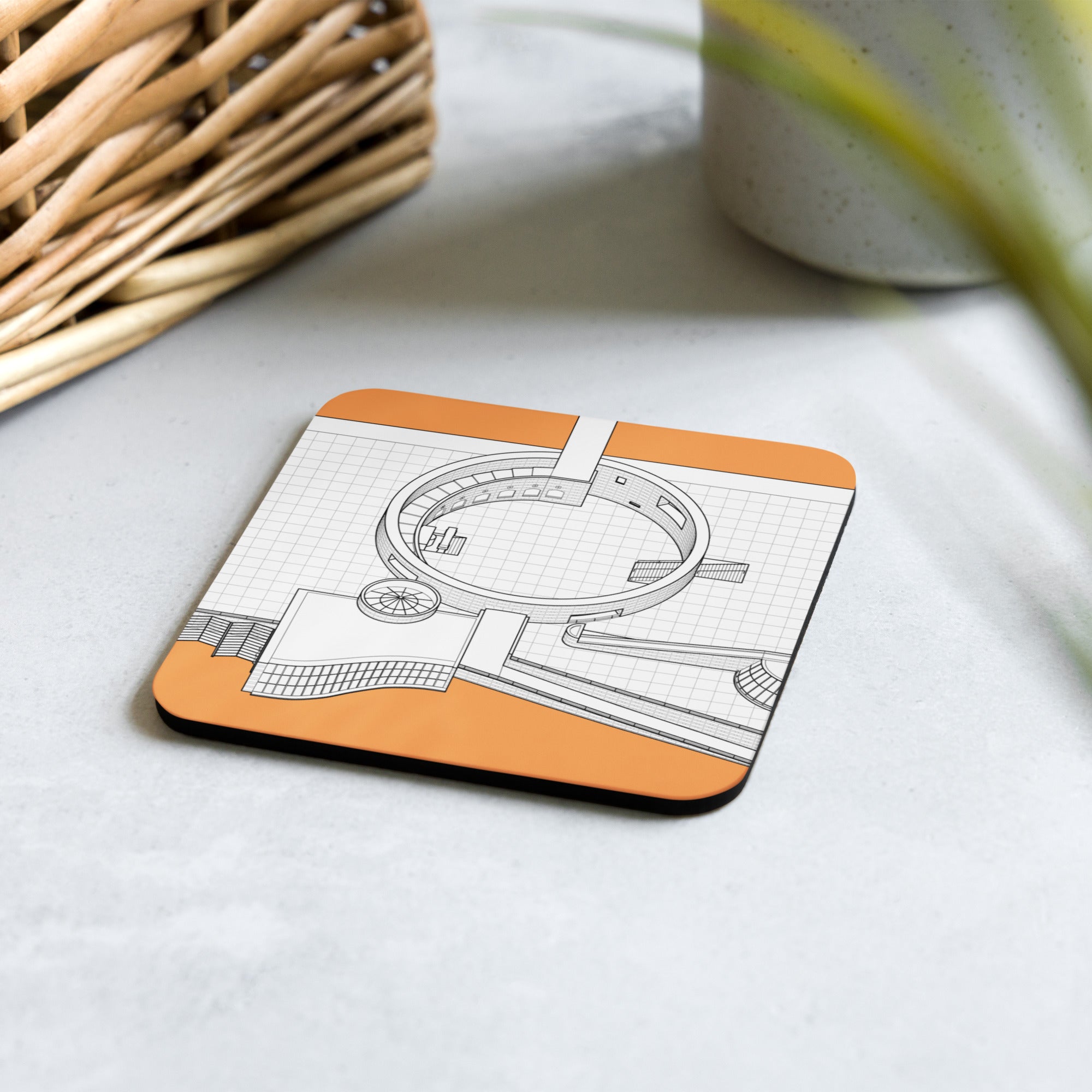 Neue Staatsgalerie Axonometric Cork-back Coaster – James Stirling ...
