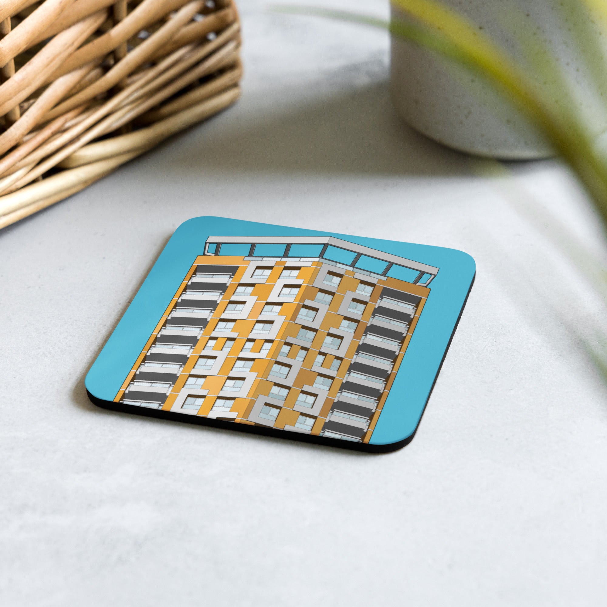 Sivill House Colour Illustration Cork-back Coaster