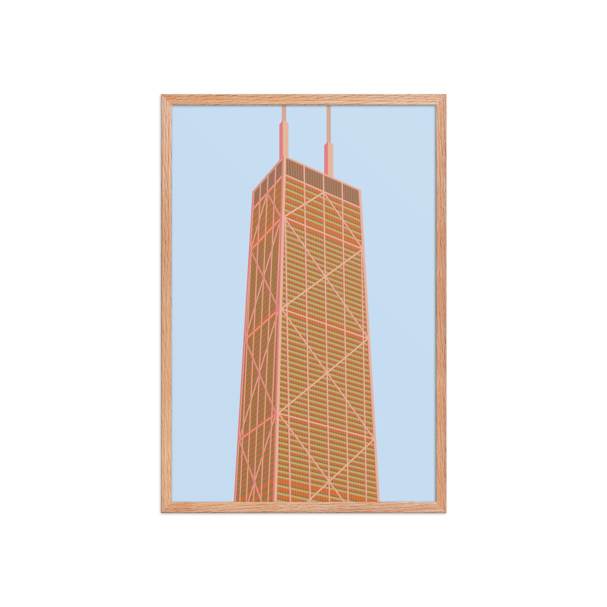John Hancock Center Colourway 02 Framed Prints – SOM Modernist Icon ...