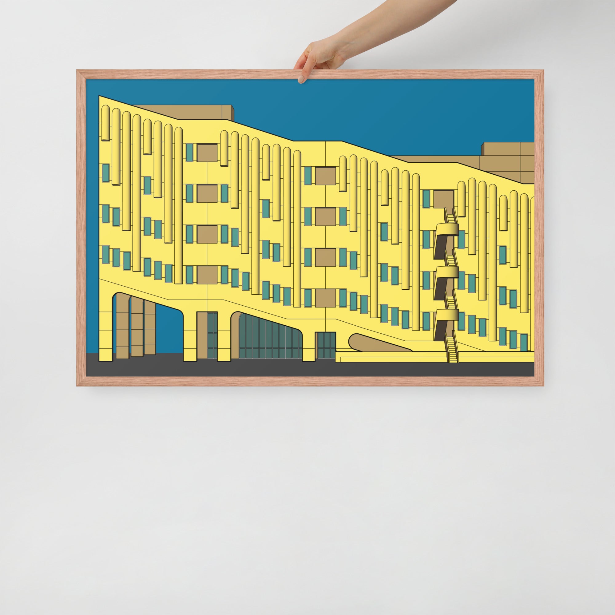 Roger Stevens Building Leeds Framed Prints