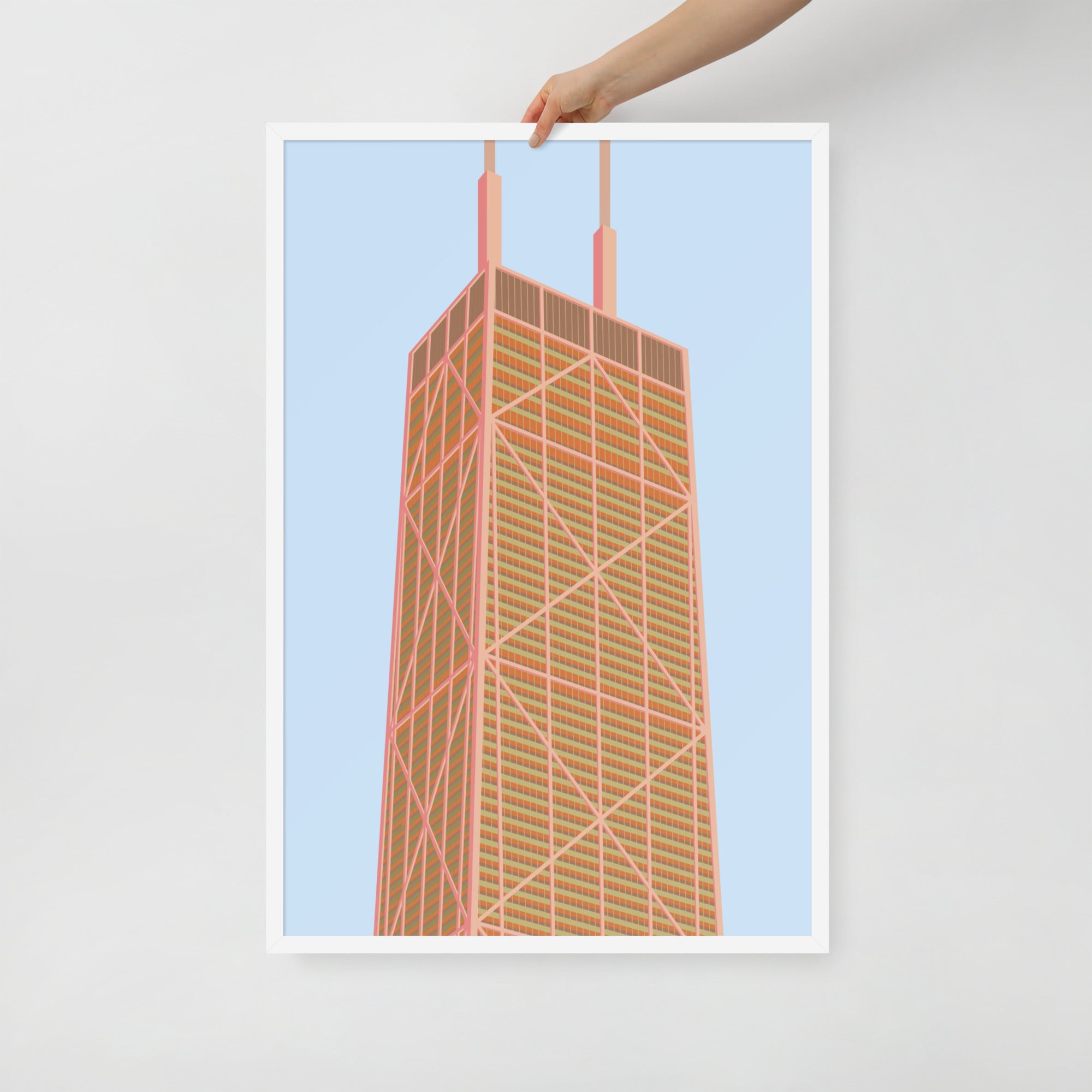 John Hancock Center Colourway 02 Framed Prints