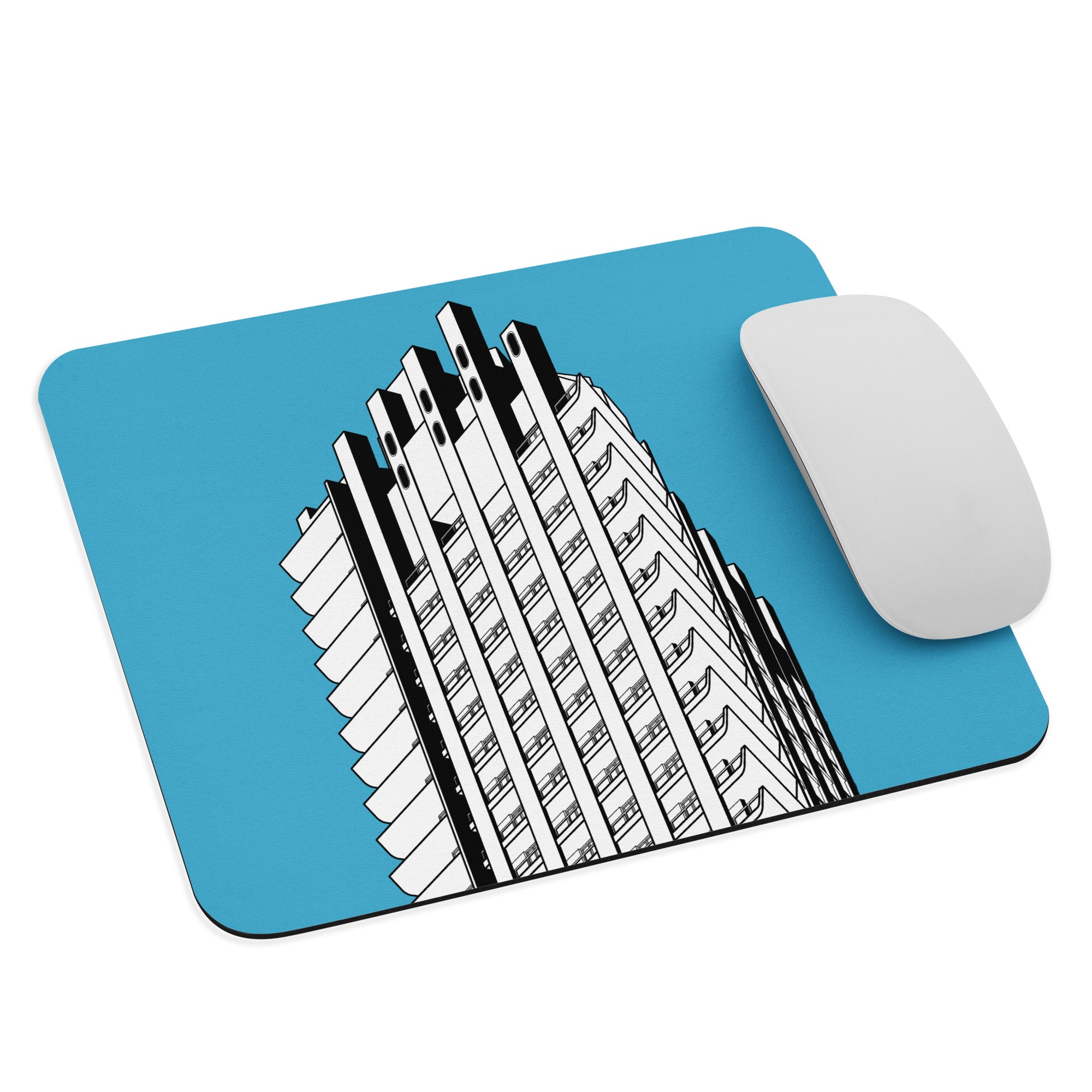 Barbican Blue Mouse Pad | London Brutalist Icon | Chamberlin, Powell ...