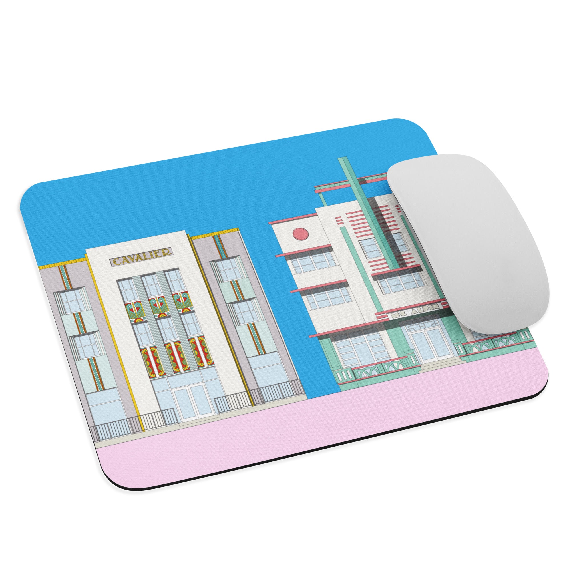 Ocean Drive, Miami Beach Mouse Pad | Art Deco & 1930s Streamline ...