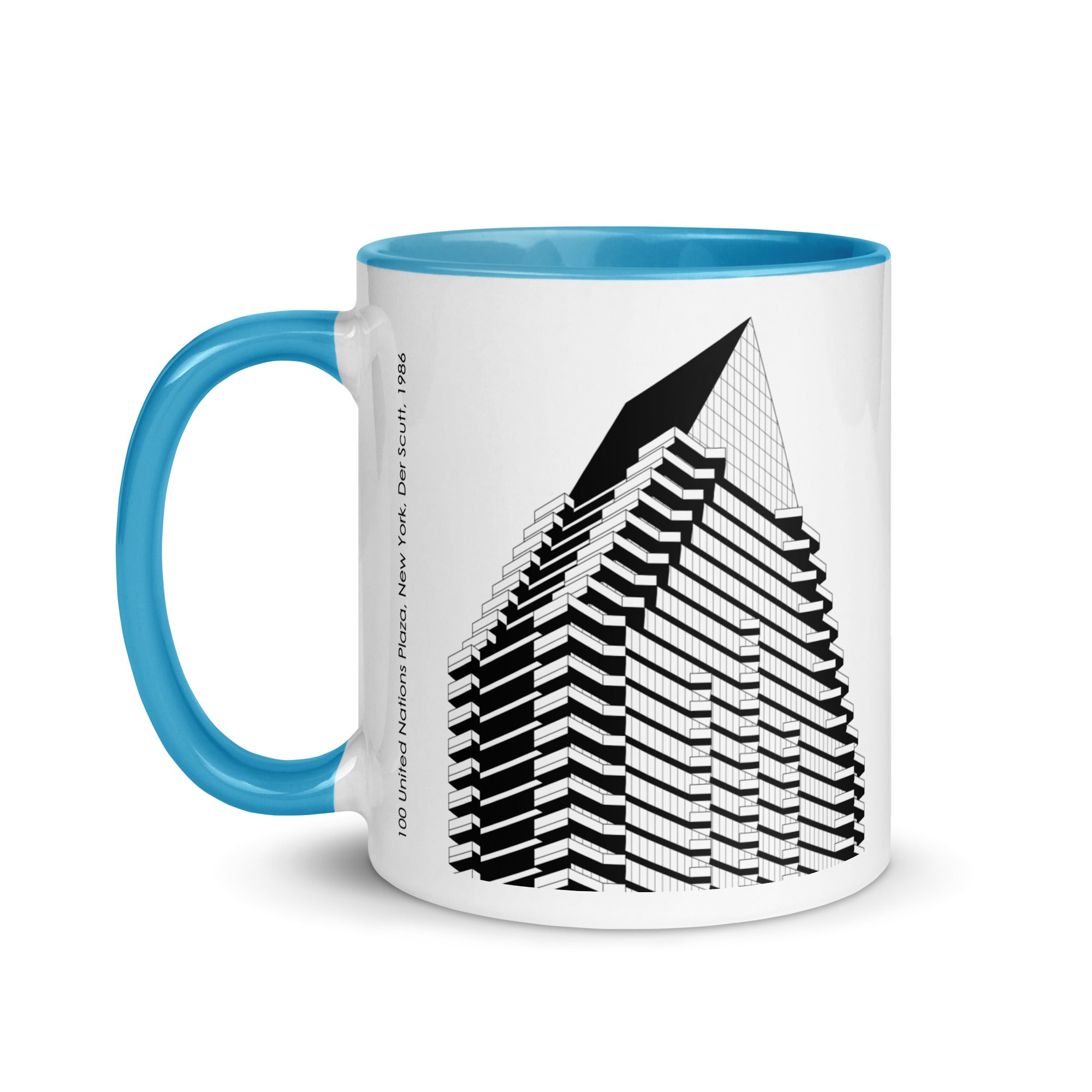 100 United Nations Plaza Different Coloured Mugs