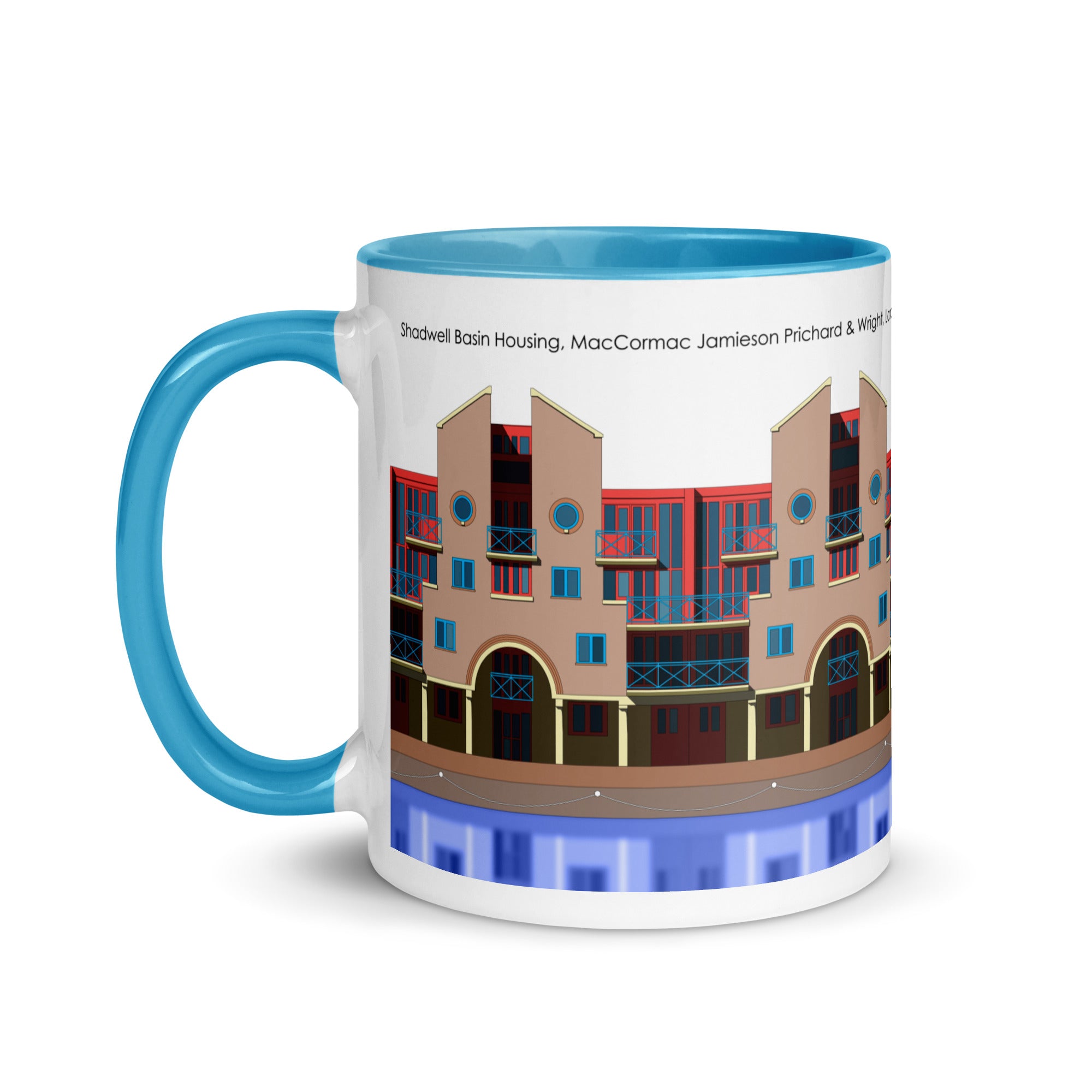 Shadwell Basin Housing Different Coloured Mugs | MacCormac Postmodern ...