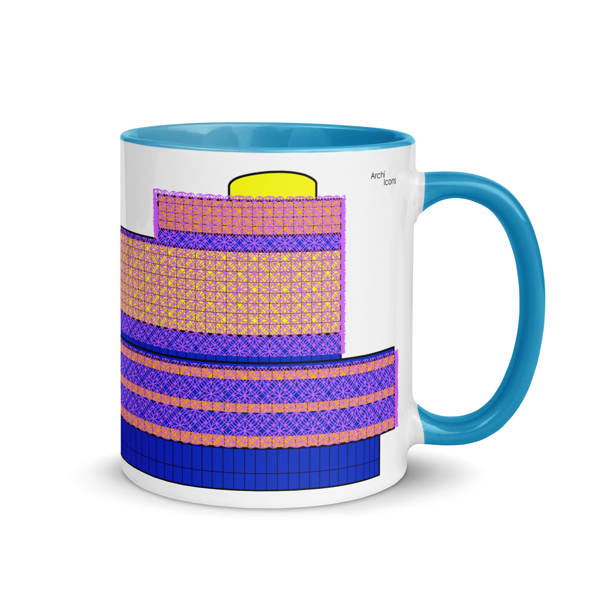 Library of Birmingham Colour Illustration Different Coloured Mugs