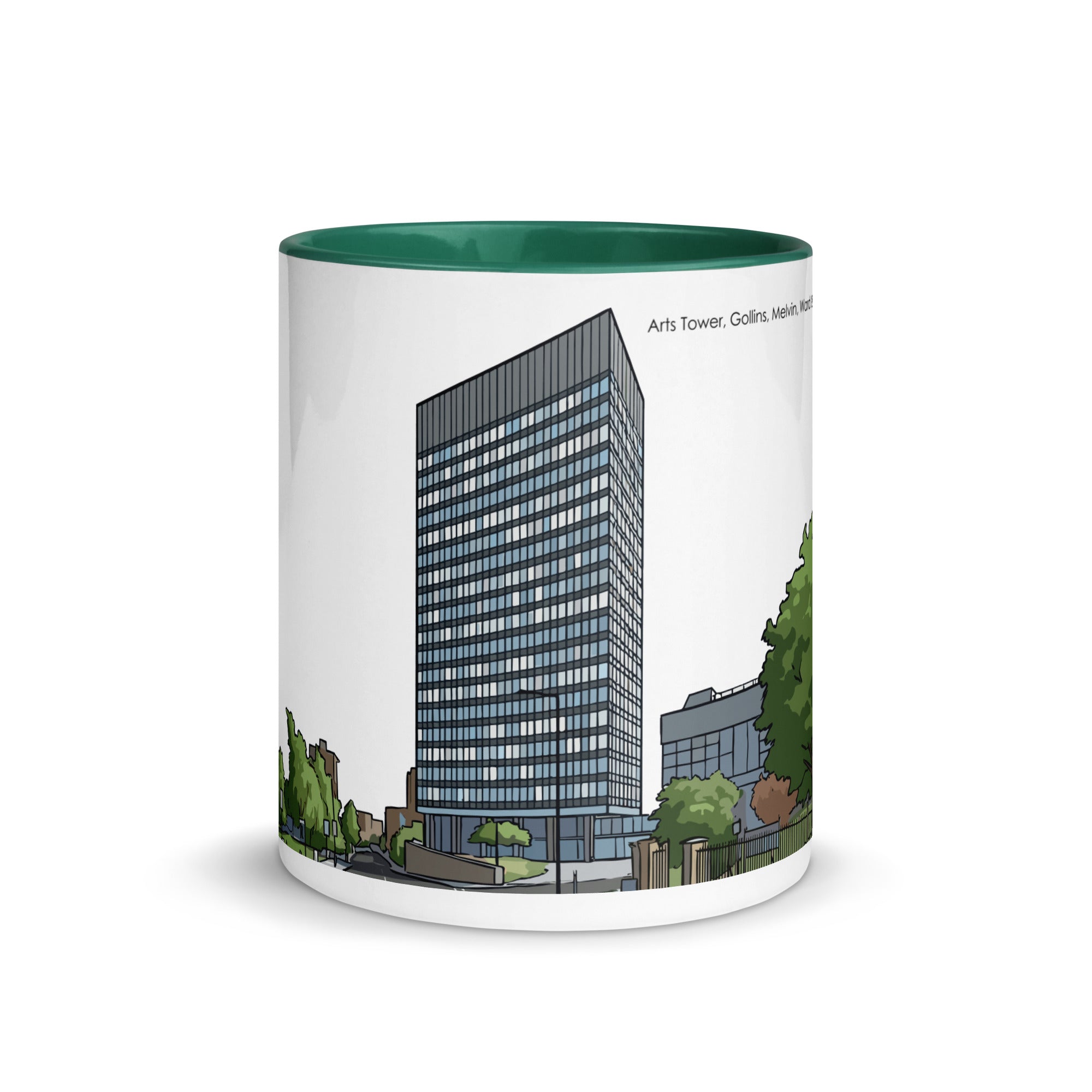 Arts Tower Sheffield Different Coloured Mugs | Sheffield University ...