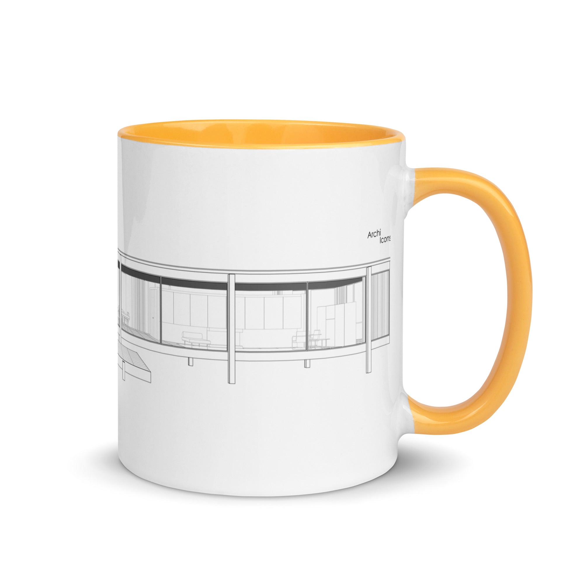 Farnsworth House Different Coloured Mugs – Mies van der Rohe ...