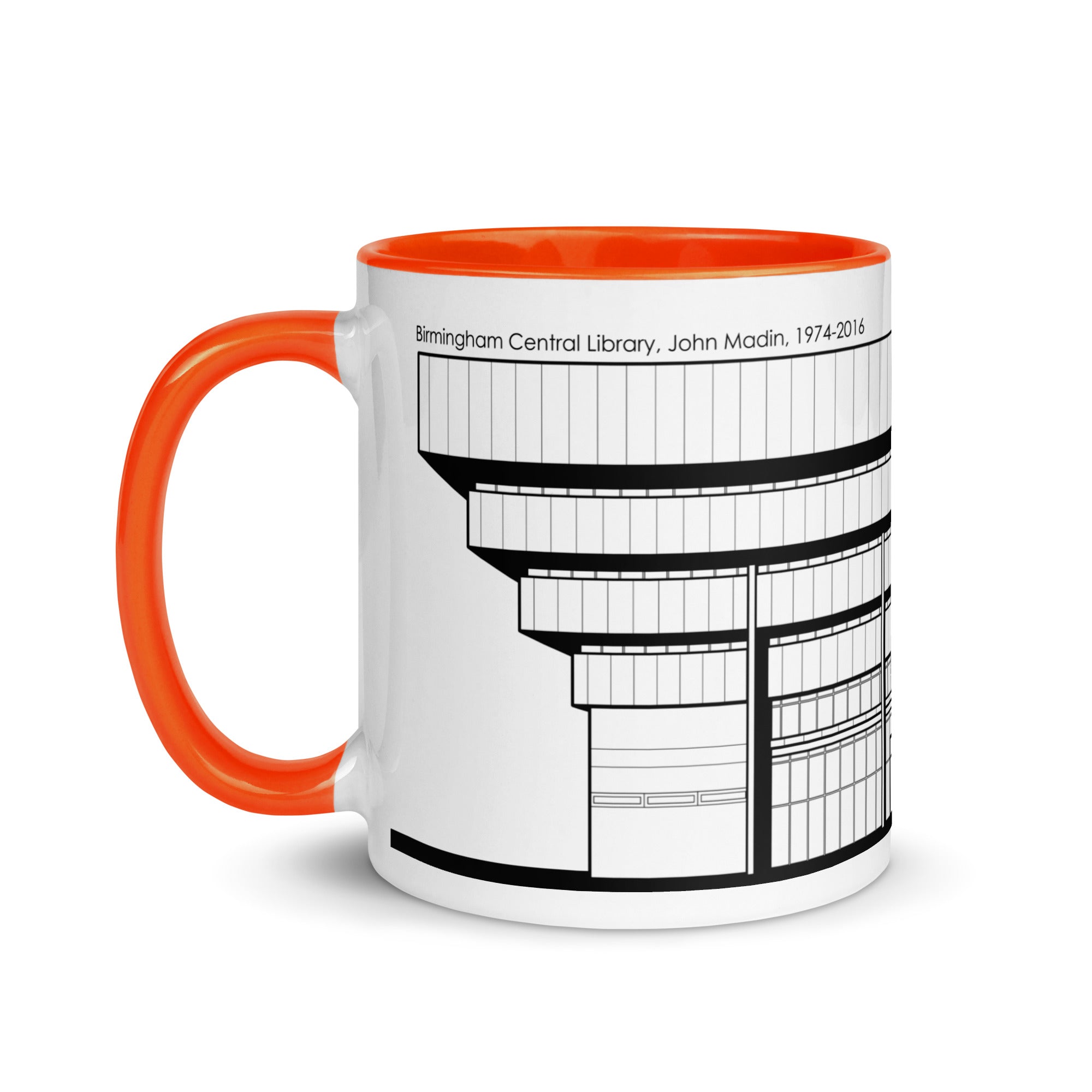 (Old) Birmingham Central Library Different Coloured Mugs