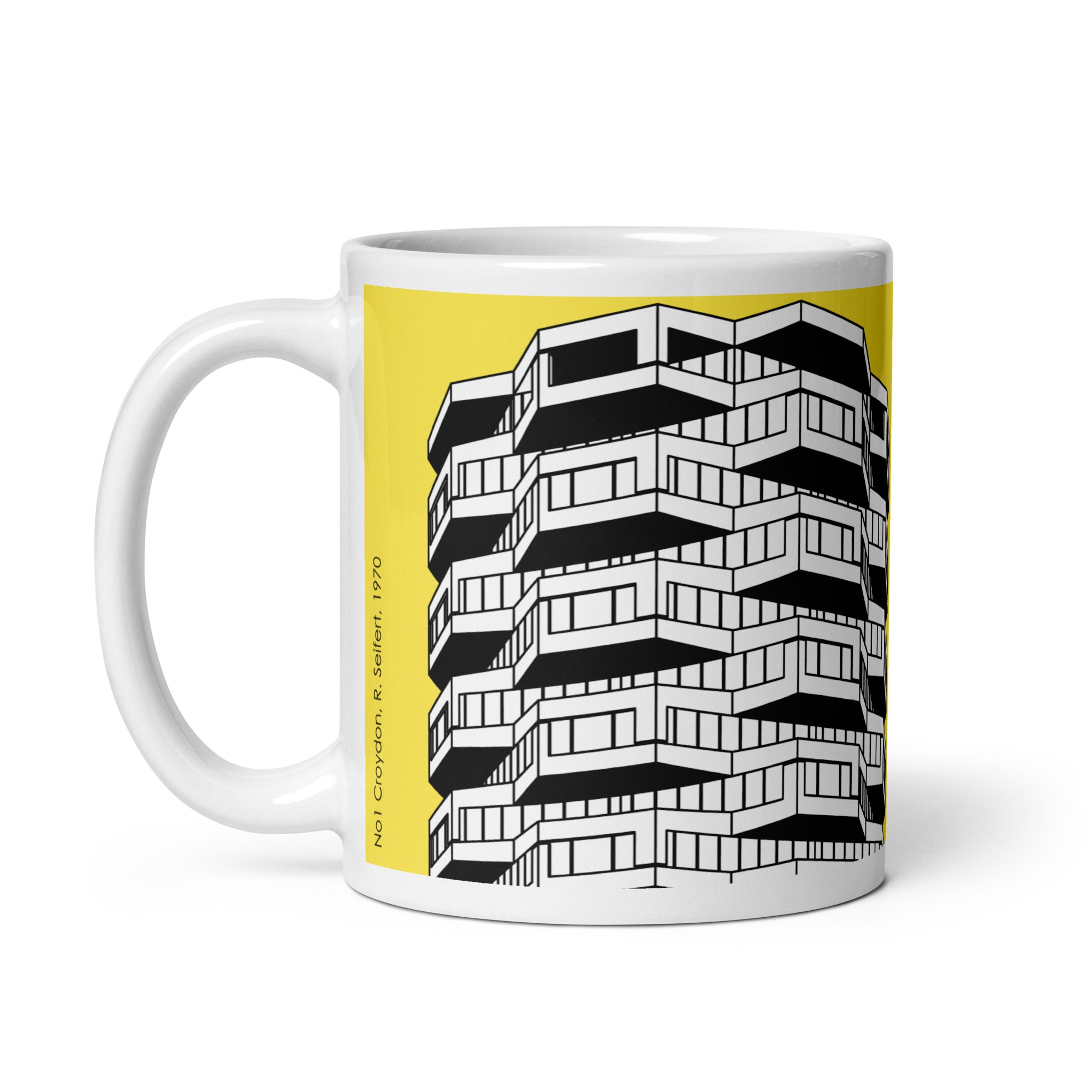 Number One Croydon Yellow Mugs – Richard Seifert Brutalist Landmark ...