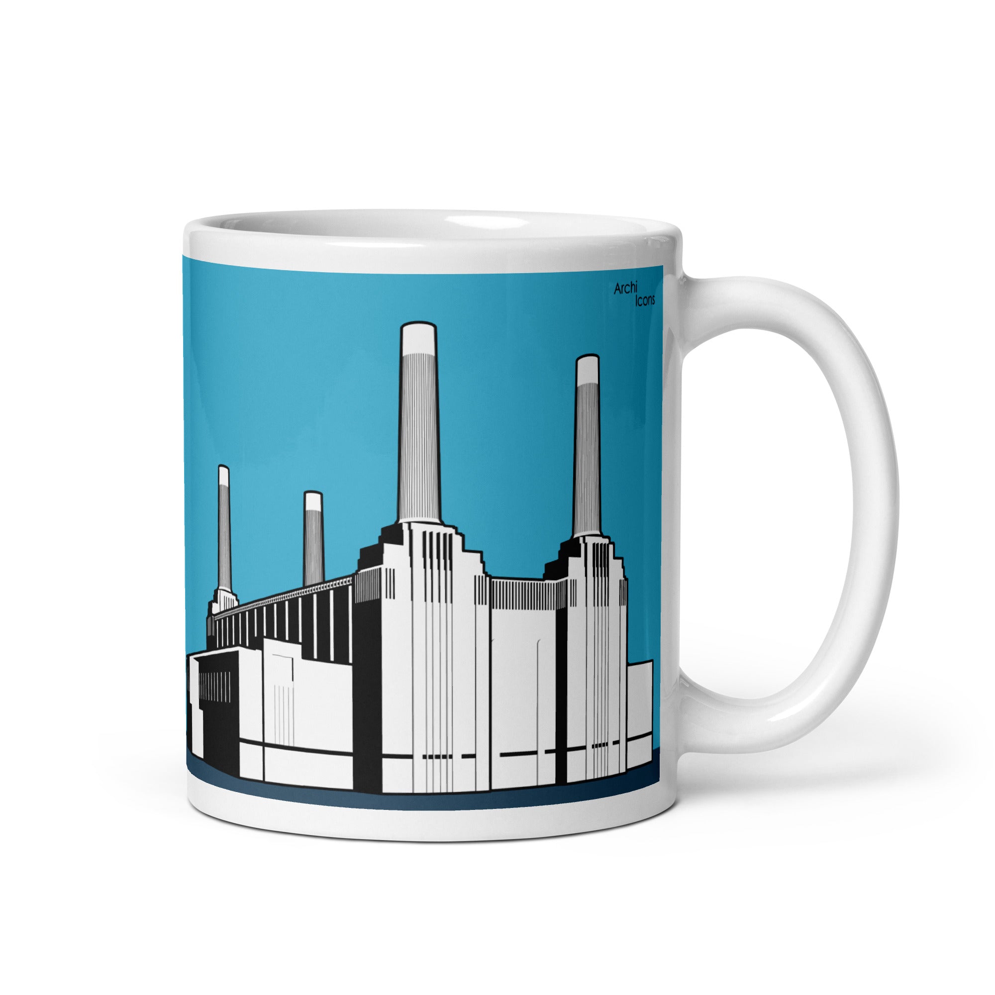 Battersea Power Station Blue Mugs