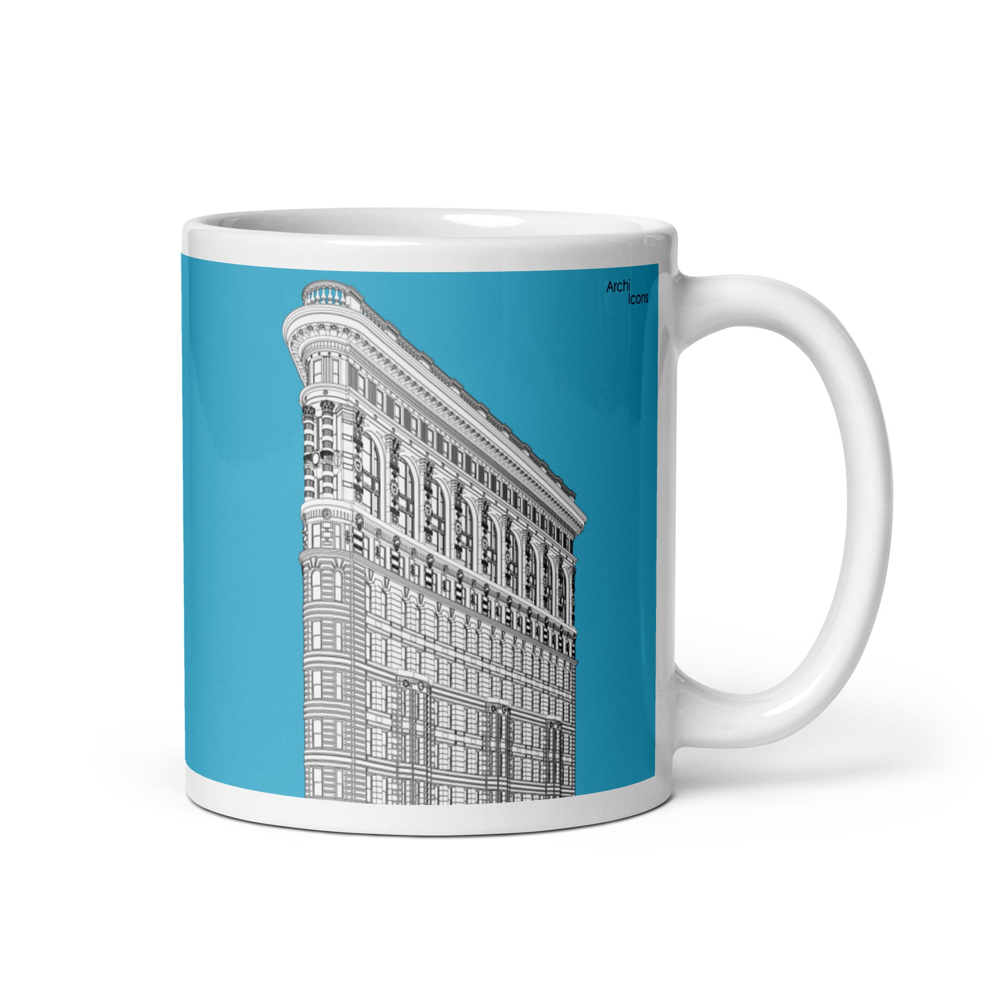 Flatiron Building Blue Mugs