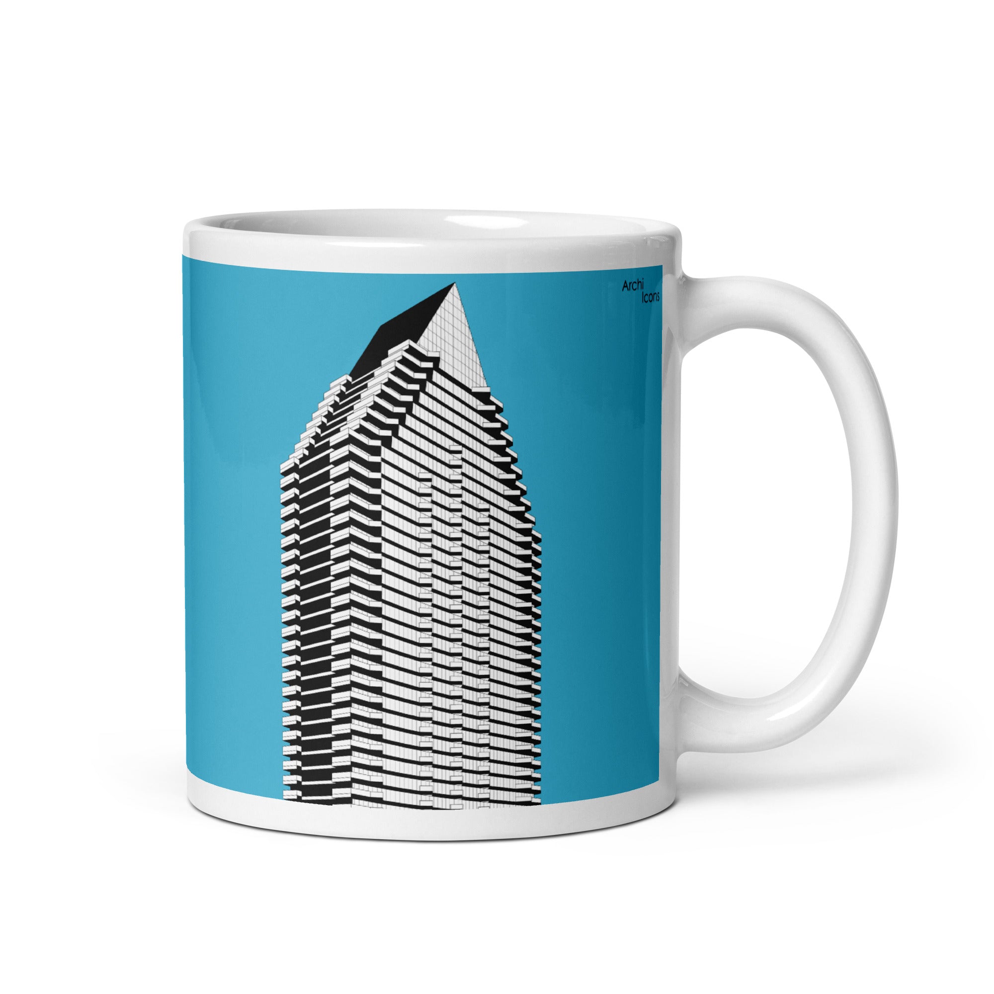 100 United Nations Plaza Blue Mugs