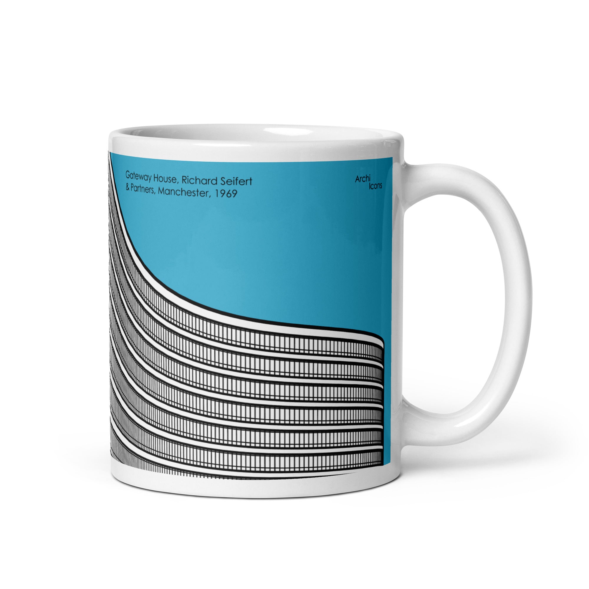 Gateway House Blue Mugs – Richard Seifert Modernist Icon | Manchester ...