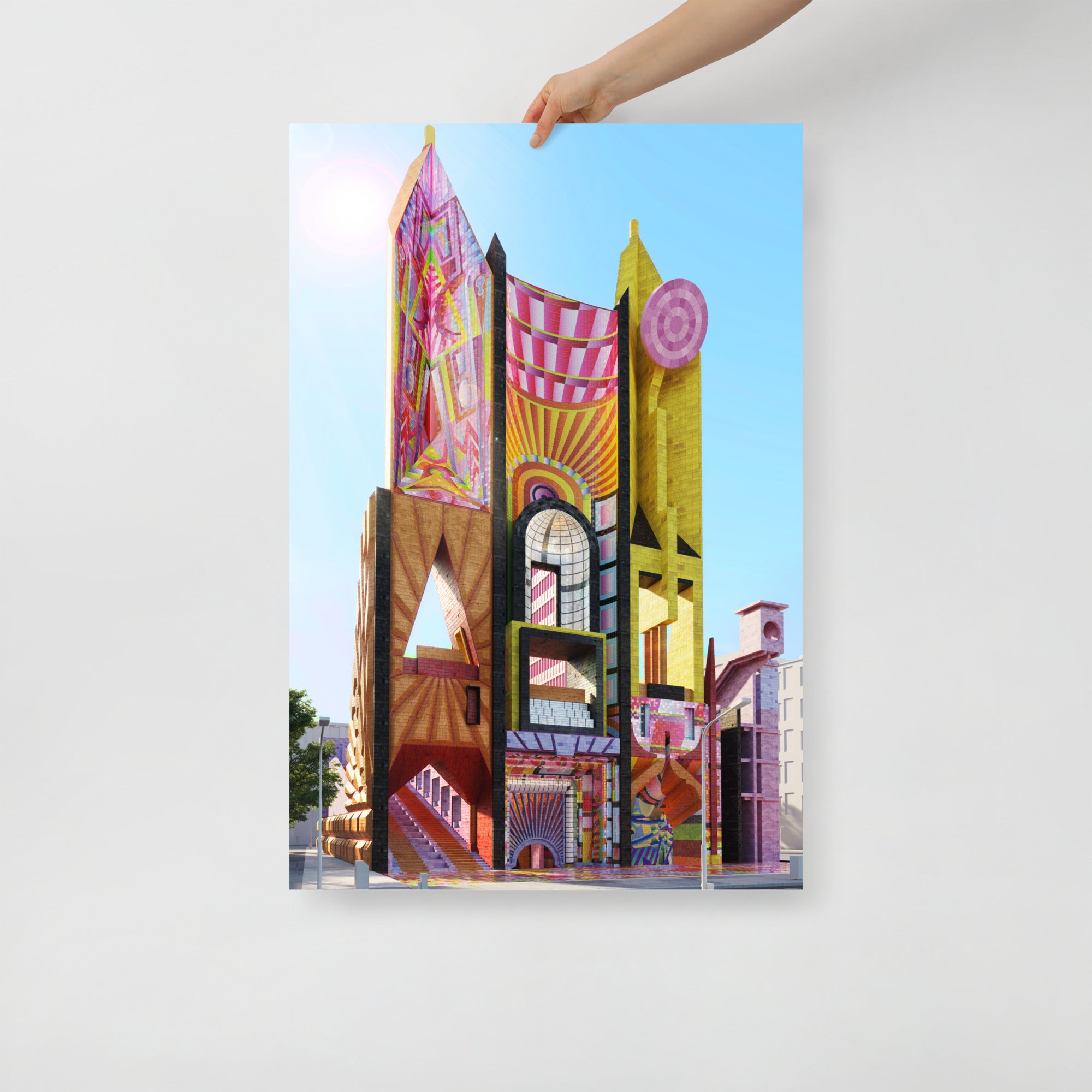 Democratic Monument Front View Posters