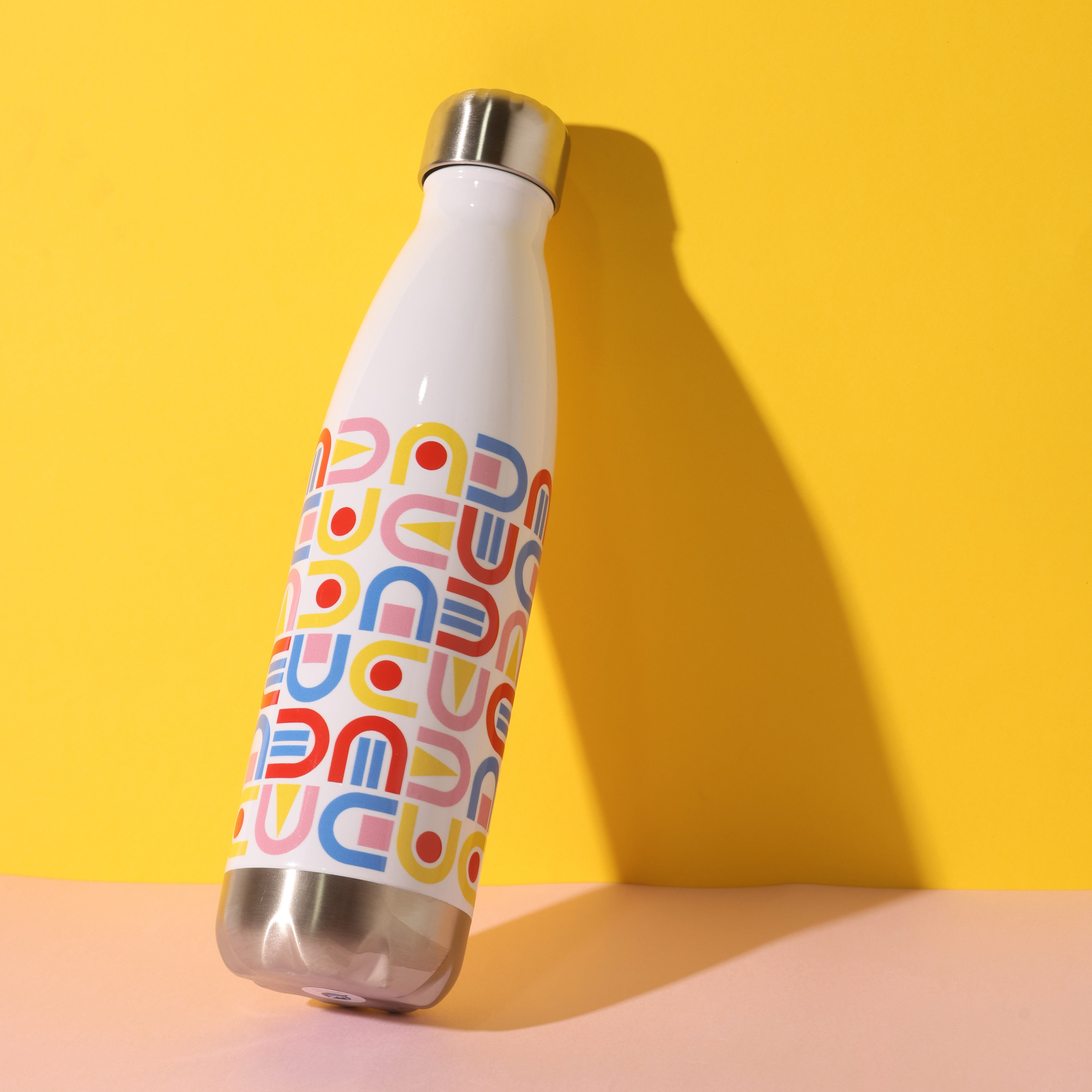 "Circuitous Circle Line" Stainless Steel Water Bottle