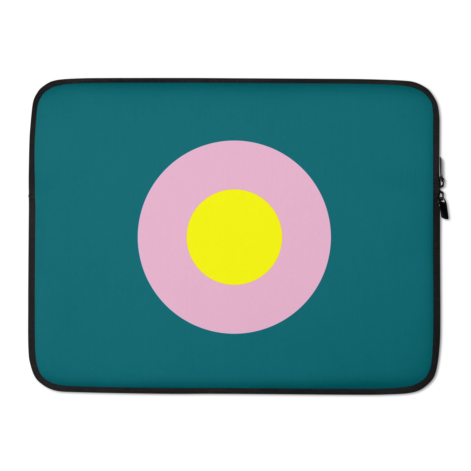 Deep Teal, Yellow & Pink Single Chromadot Laptop Cases